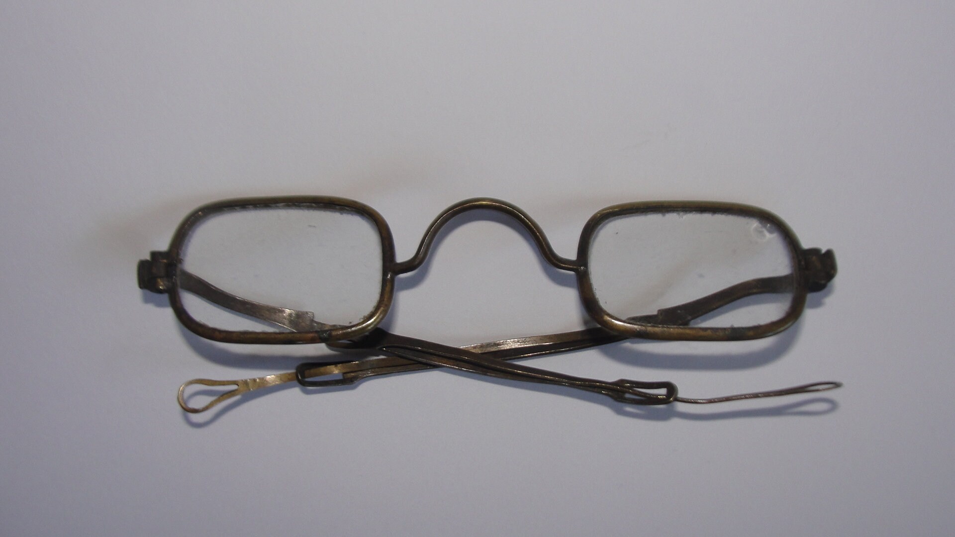Late 1700's Early 1800's Antique wire-rim Rectangular Lens Reading ...