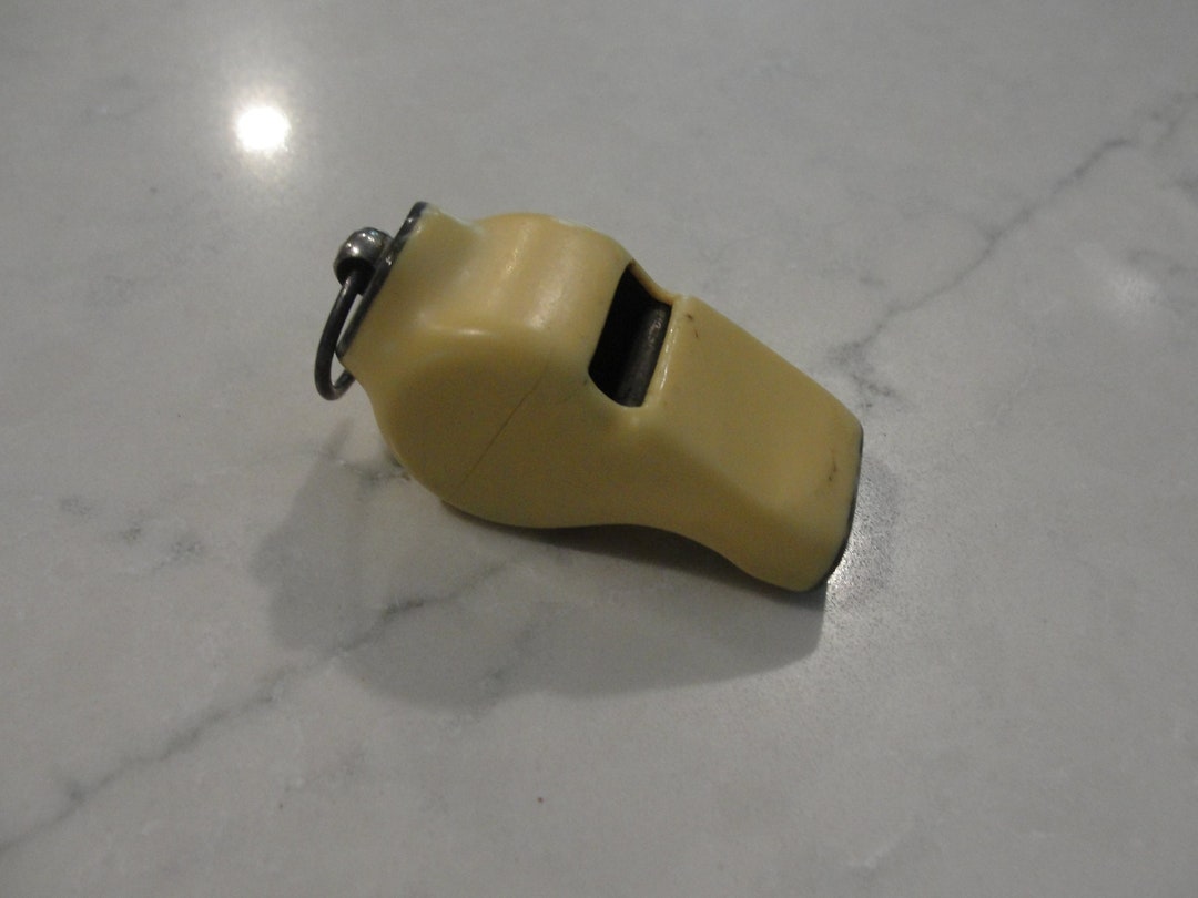 Vintage Off-white Enamel Metal Whistle - Etsy