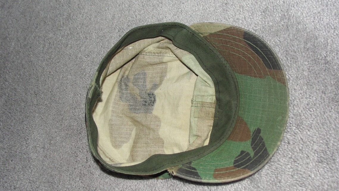 U.S. Army Camo Fatique Soft Cap/hat - Sgt. Rank Insignia @ Crown - Etsy