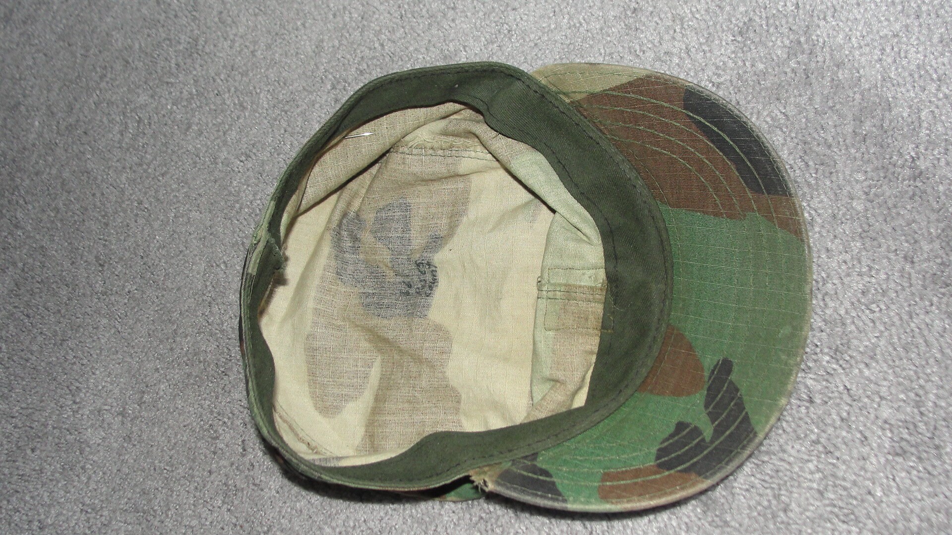 U.S. Army Camo Fatique Soft Cap/hat - Sgt. Rank Insignia @ Crown - Etsy