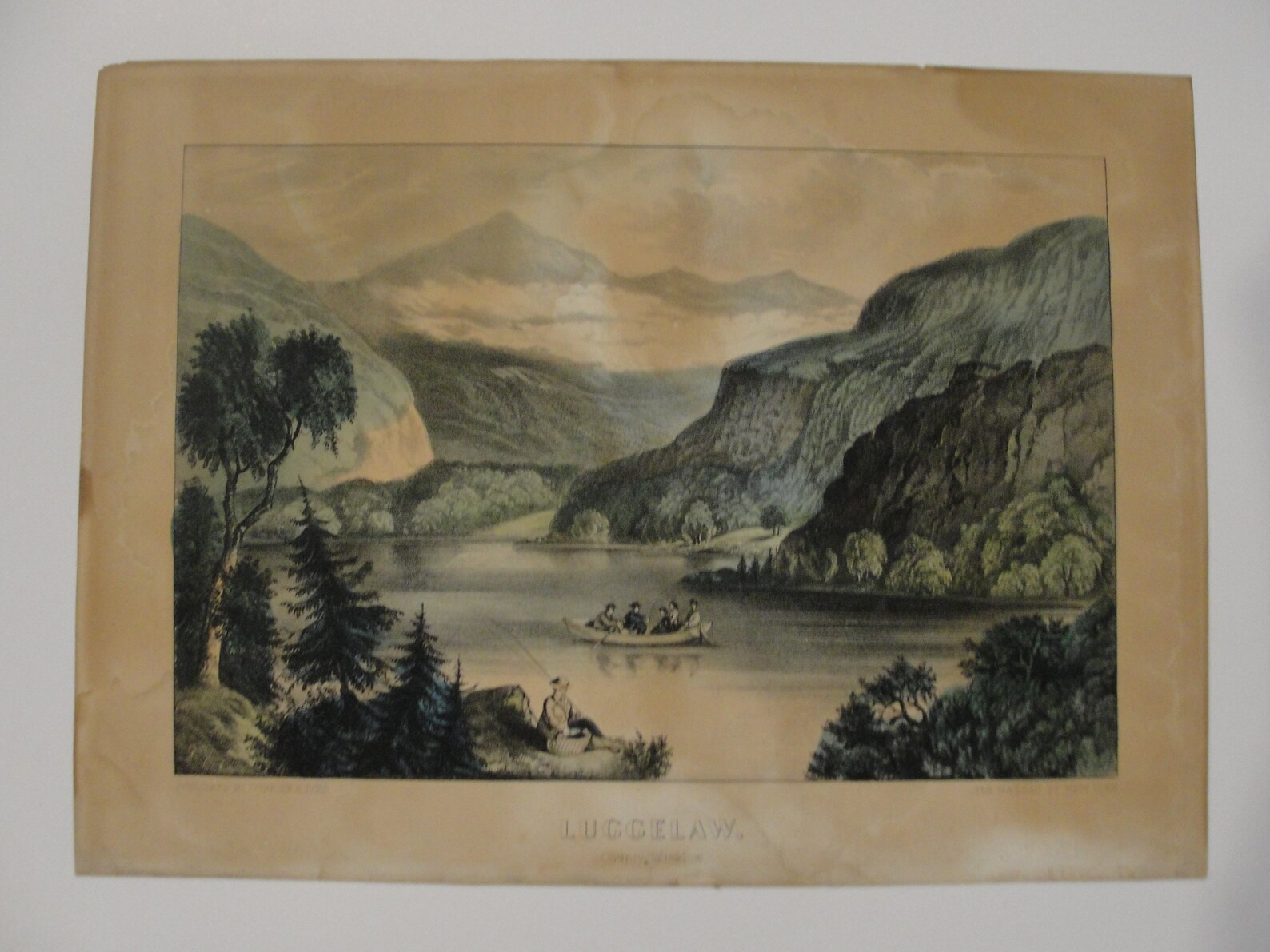 Original 1800's "luggelaw. - County Wicklow" Color Lithograph by ...