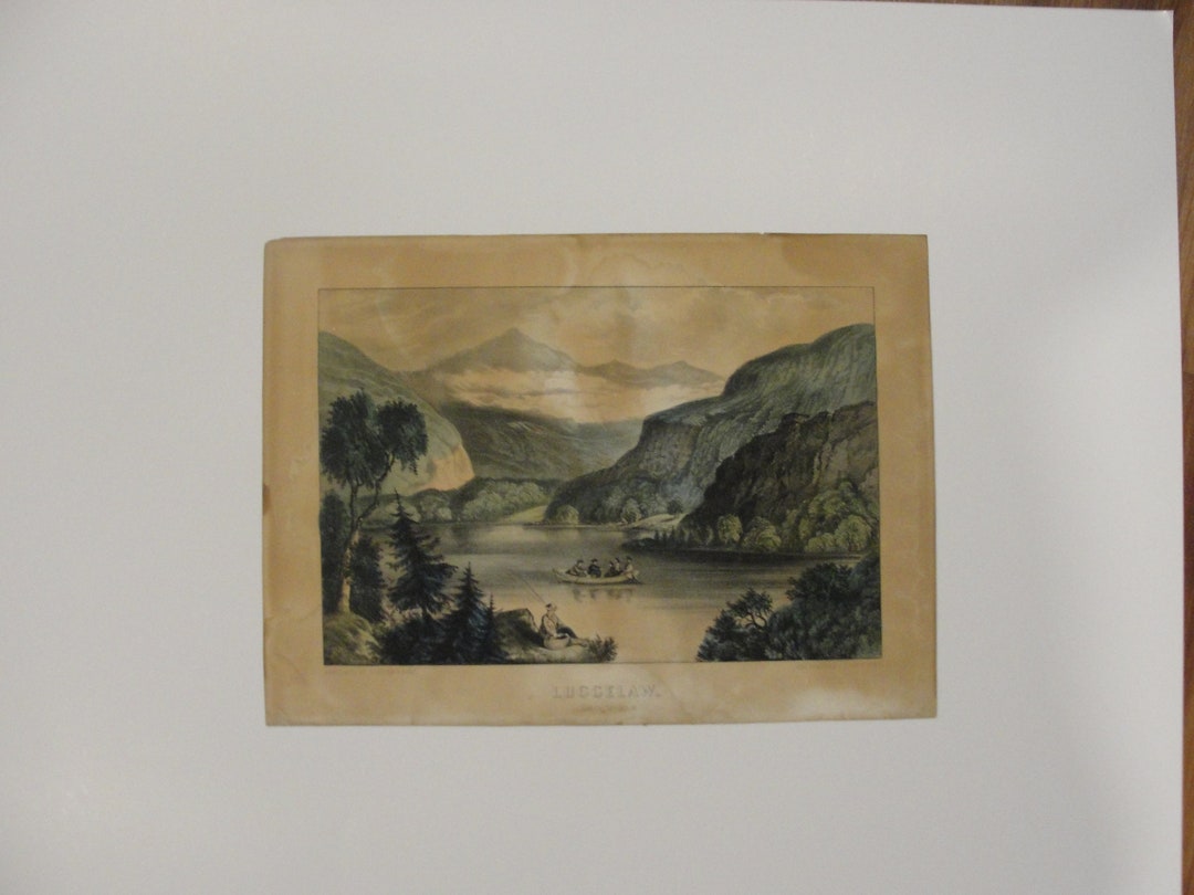 Original 1800's "luggelaw. - County Wicklow" Color Lithograph by ...