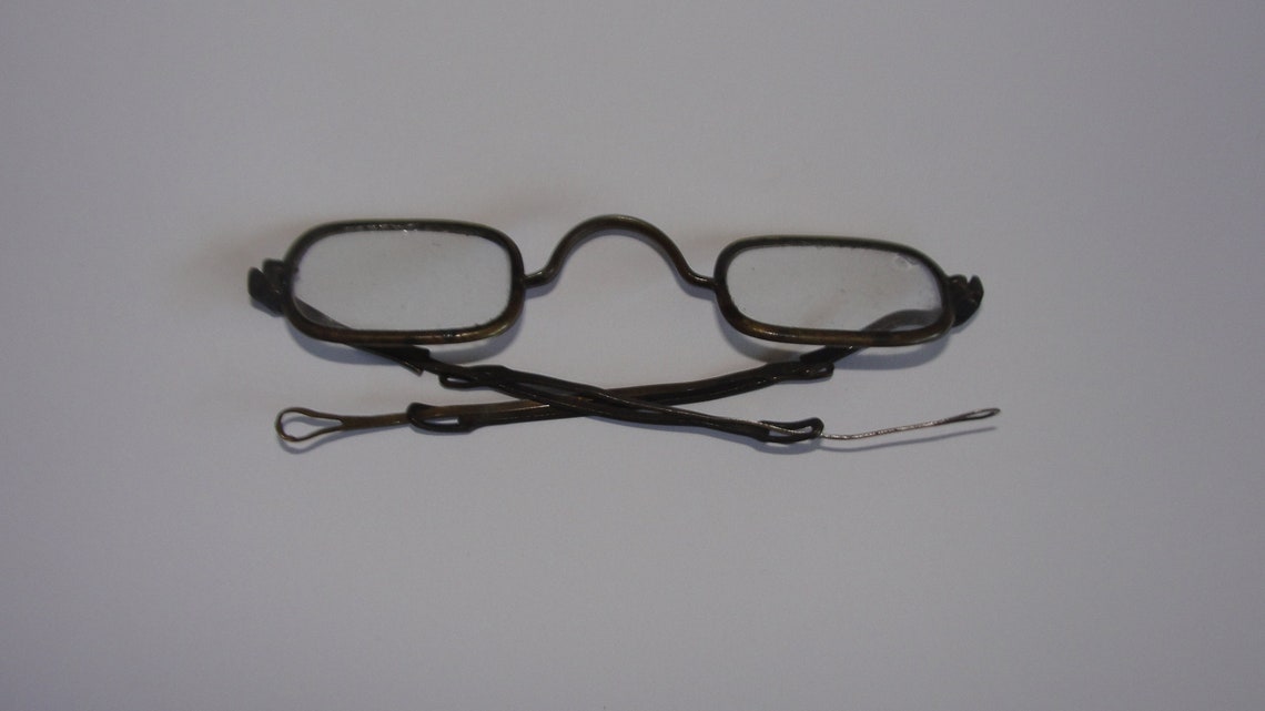 Late 1700's - Early 1800's Antique "wire-rim" Rectangular Lens Reading ...