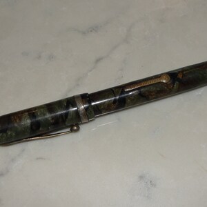 C. 1930's "remington" Fountain Pen in Marbled Green/ Brown/ Black - Etsy