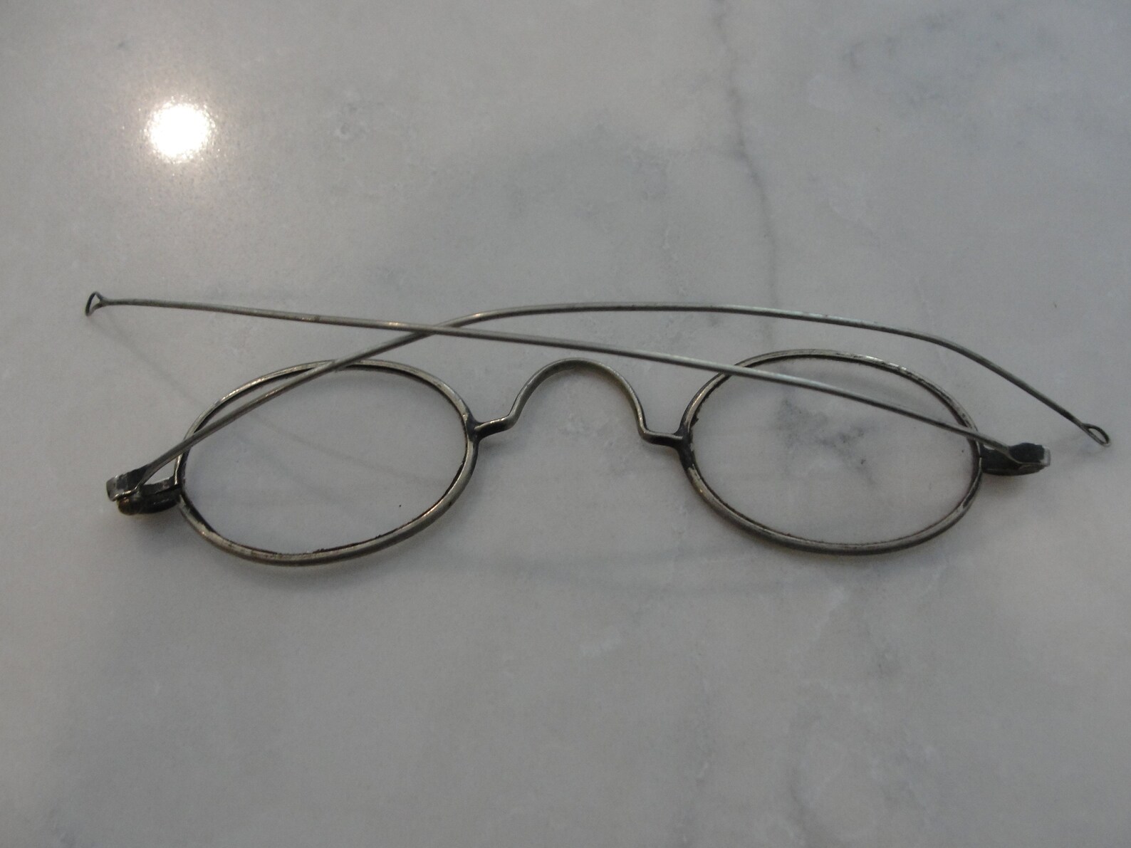 Late 1700's - Early 1800's Antique "wire-rim" Oval Lens Reading Glasses ...