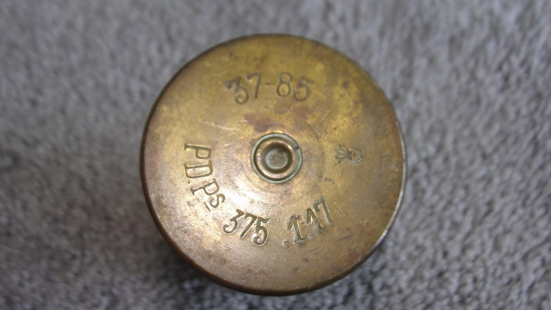 WWI French Army Trench Art cross of Lorraine & Flower Rare Shell-37mm ...