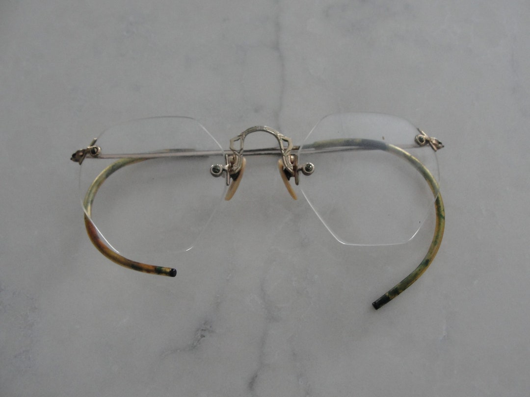 Late 1800's-early 1900's Antique Wire-rim Extended Octagonal Lens ...