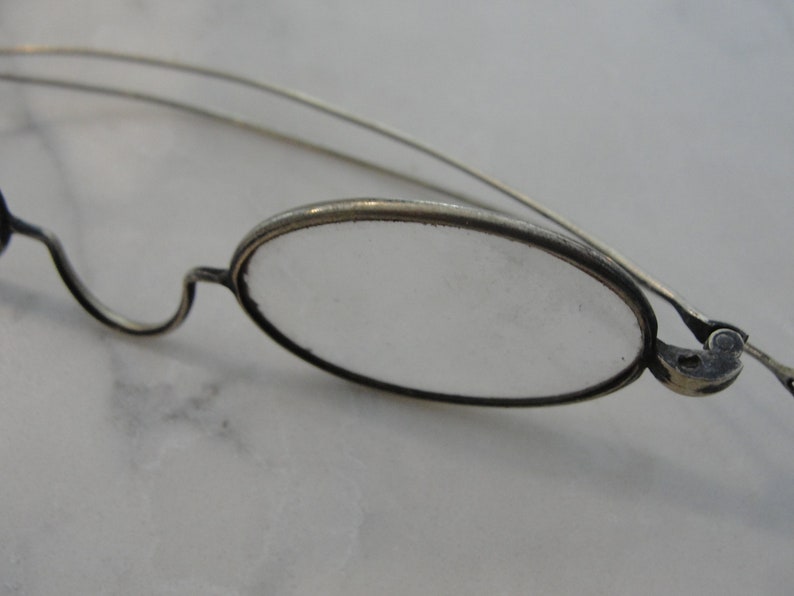 Late 1700's - Early 1800's Antique "wire-rim" Oval Lens Reading Glasses ...