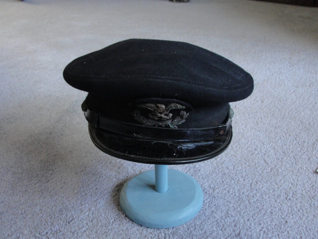 U.S. Merchant Marine / Navy Officers Visored Blue Dress Cap - Eagle ...
