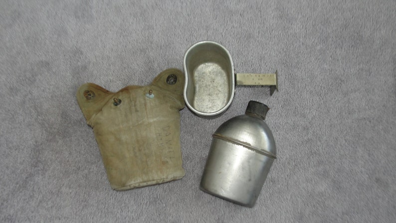 U.S. WWII u.s. VOLLRATH / 1944 Marked Canteen, 1943 Mkd Mucket, and ...