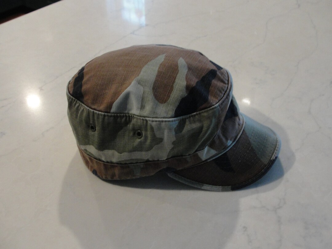 U.S. Army Camo Fatique Soft Cap/hat - Size "7-3/8 - Cap, Hot Weather ...