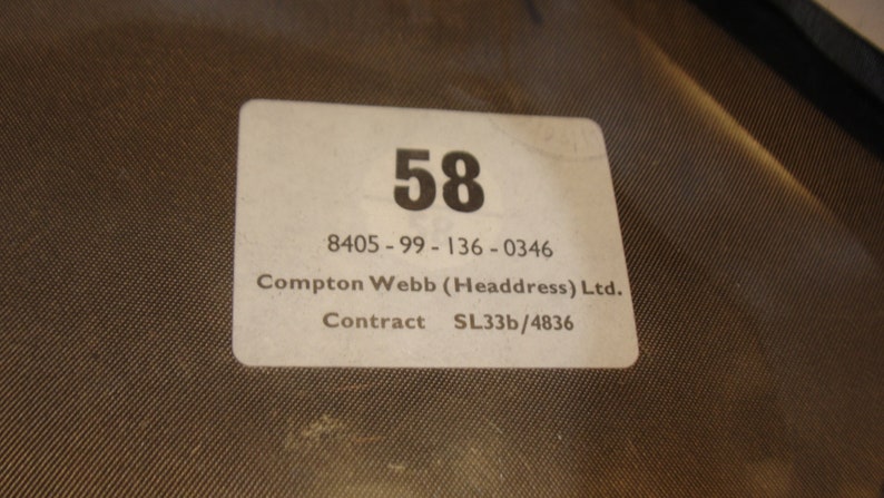 Quality Military Visored Cap / Hat - Labeled "compton Webb (headdress ...