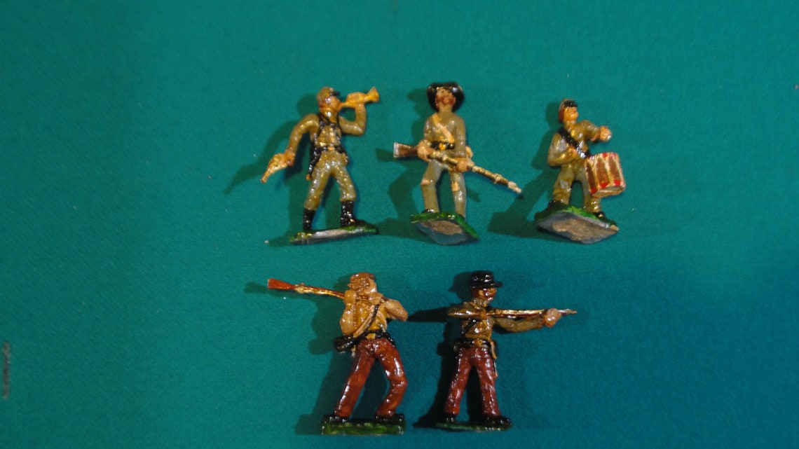 Civil War Confederate Lead/tin Cast Toy Soldiers 5 - Etsy
