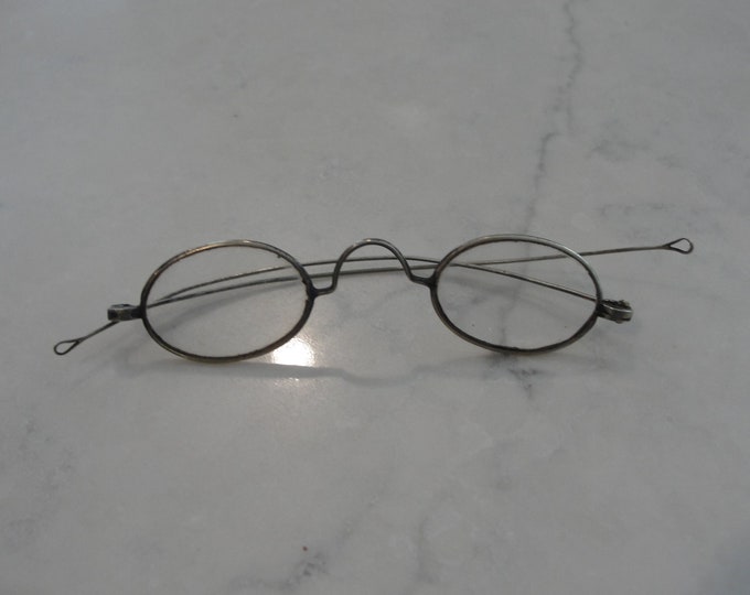 Late 1700's - Early 1800's Antique "wire-rim" Oval Lens Reading Glasses ...