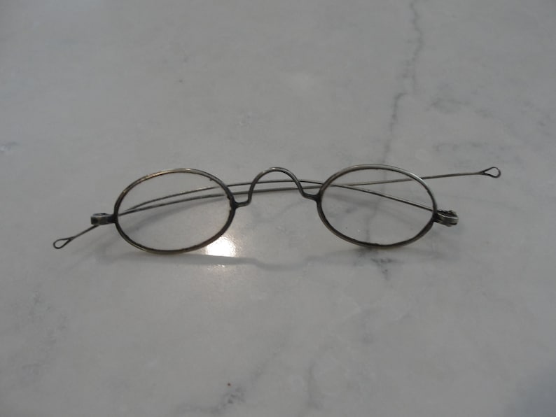 Late 1700's - Early 1800's Antique "wire-rim" Oval Lens Reading Glasses ...