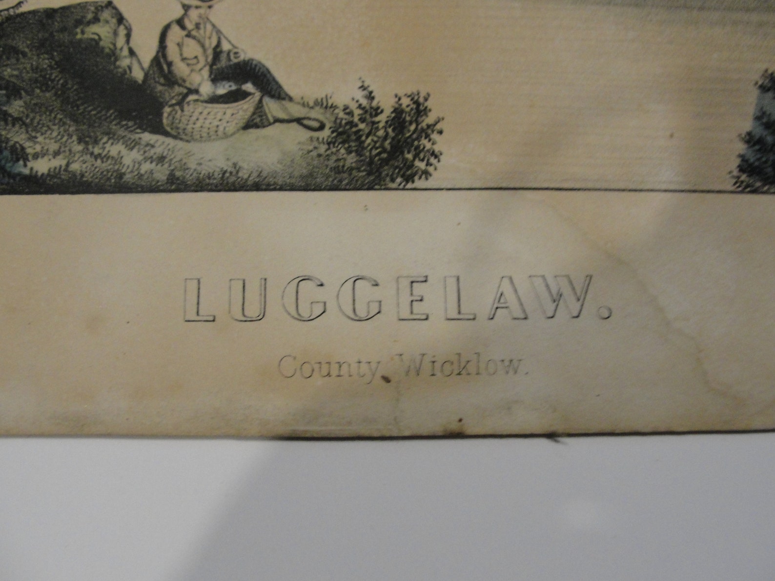Original 1800's "luggelaw. - County Wicklow" Color Lithograph by ...