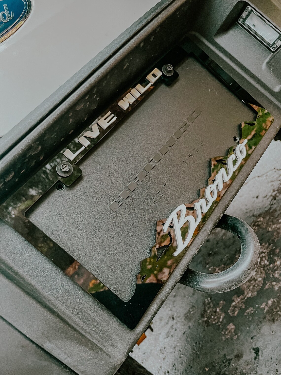 Black & White Gloss Bronco License Plate Frame - Etsy