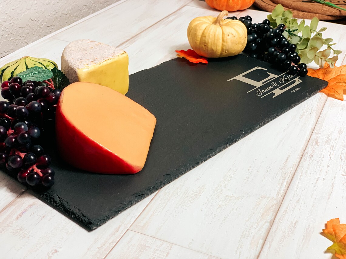 Personalized Etched Slate Charcuterie Board - Etsy UK