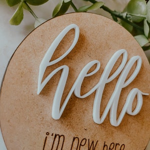 Hello I'm New Here Sign - Etsy