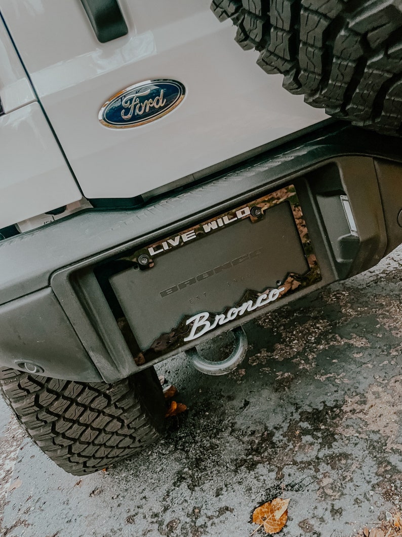 Black & White Gloss Bronco License Plate Frame - Etsy