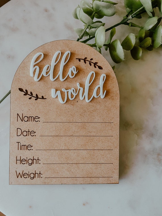 Arch Hello World Sign - Etsy