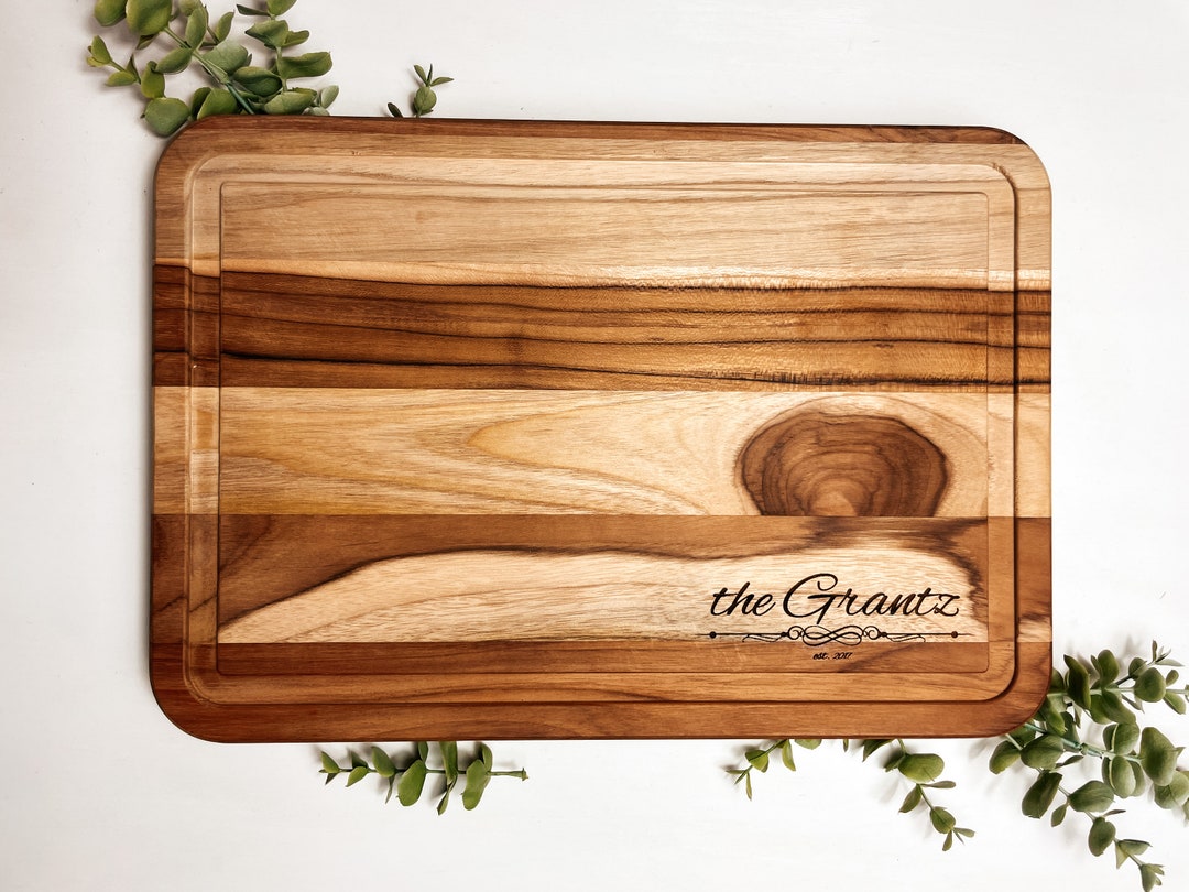 Laser Engraved Last Name Charcuterie Board - Etsy