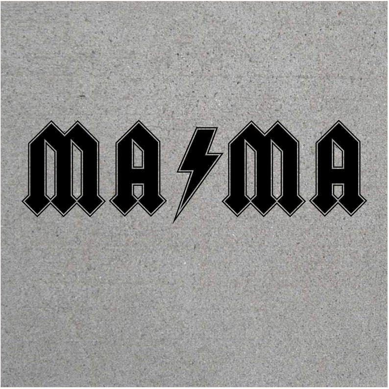 MAMA ACDC SVG, Silhouette, Cricut, Cut File - Etsy