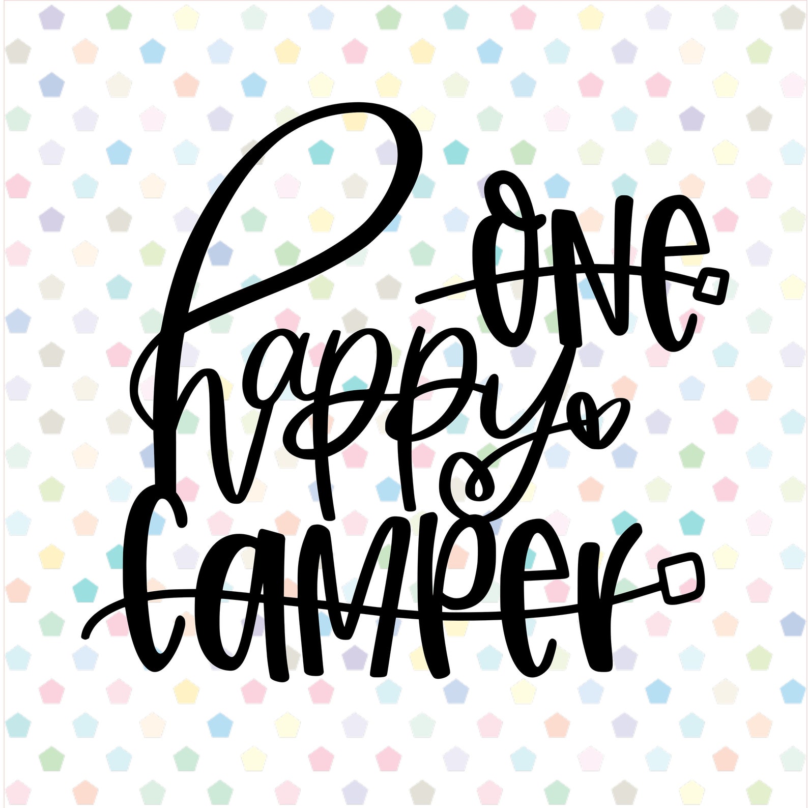 One Happy Camper SVG, 1st Birthday SVG, Cake Topper, Hand Lettered - Etsy