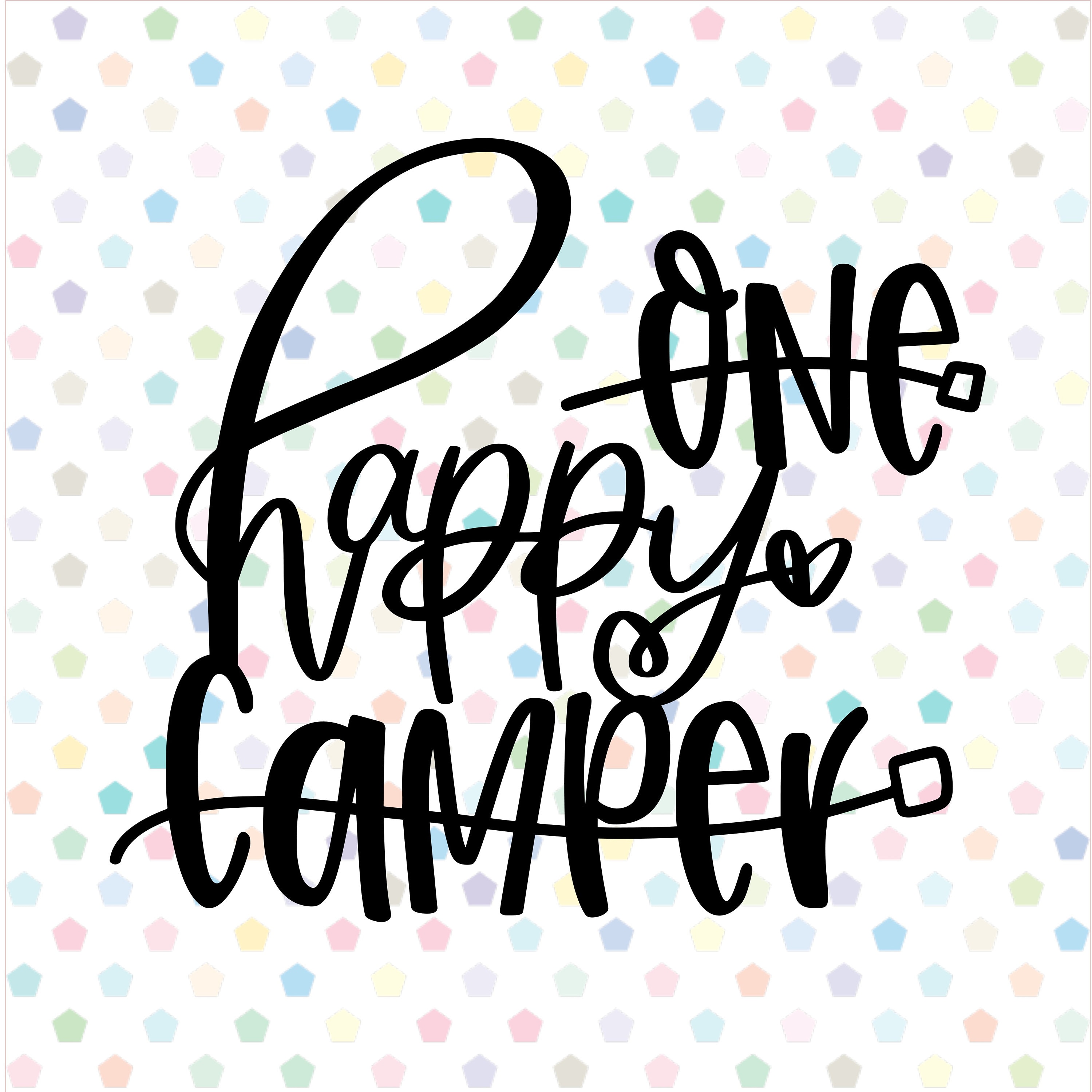 One Happy Camper SVG, 1st Birthday SVG, Cake Topper, Hand Lettered - Etsy