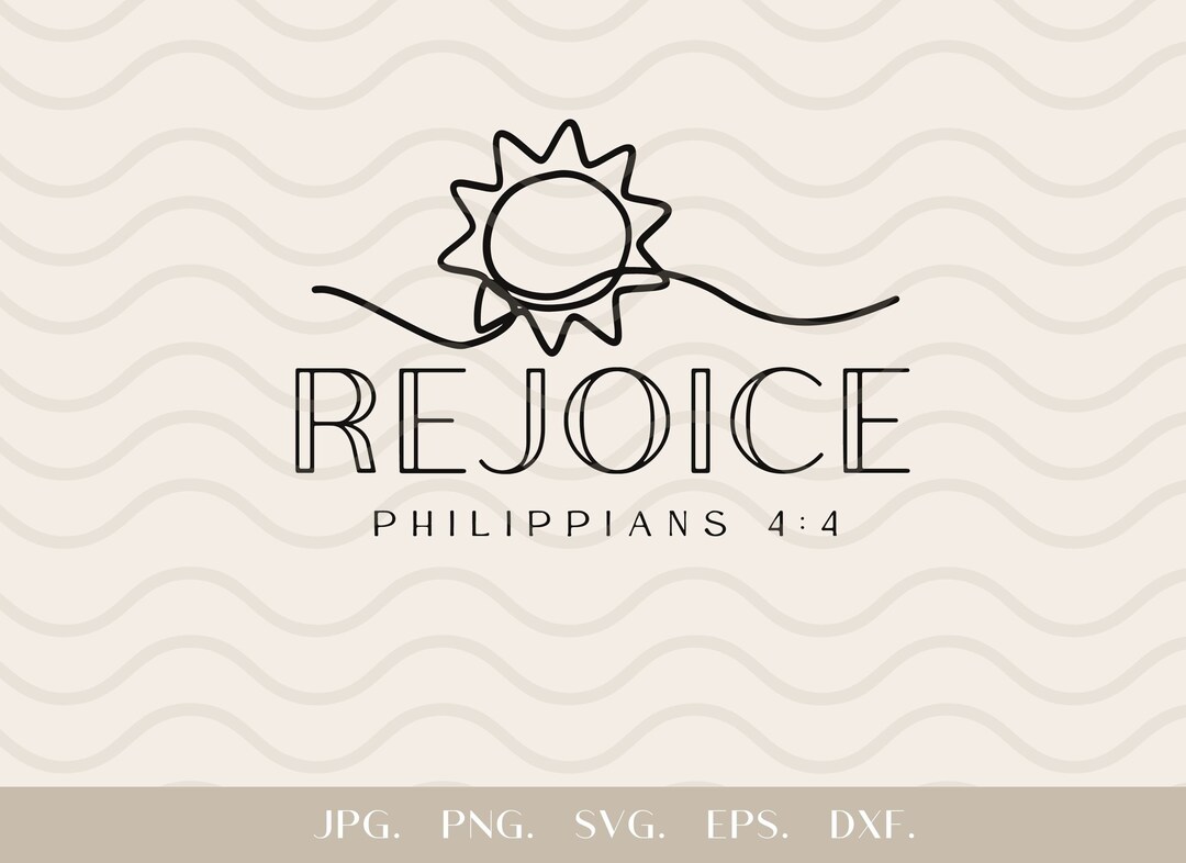 Christian Shirts SVG Rejoice Sun PNG Summer Clipart Jesus Wall Art ...
