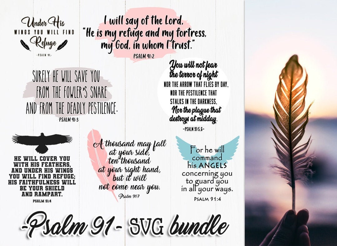 PSALM 91 SVG Bundle Bible Verse SVG T-shirt Scripture Svg Religious Svg ...
