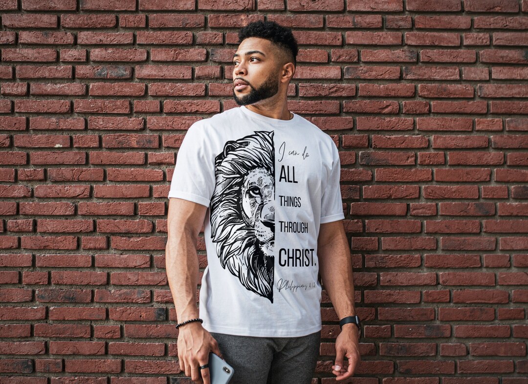Men of Faith SVG Philippians 4:13 Scripture Christian Shirts Clipart ...
