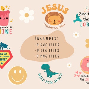 Christian Shirts SVG Bundle Child of God PNG Birthday Children Kids ...