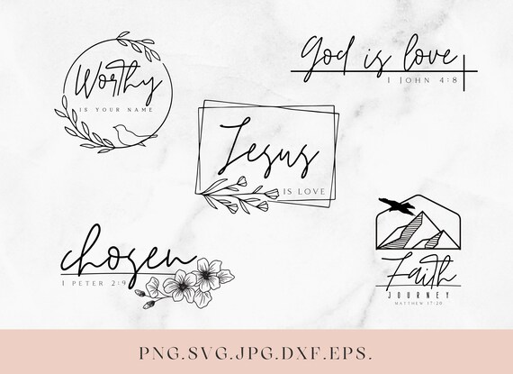 Christian SVG Bundle Scripture Faith PNG Cross Clipart Jesus - Etsy