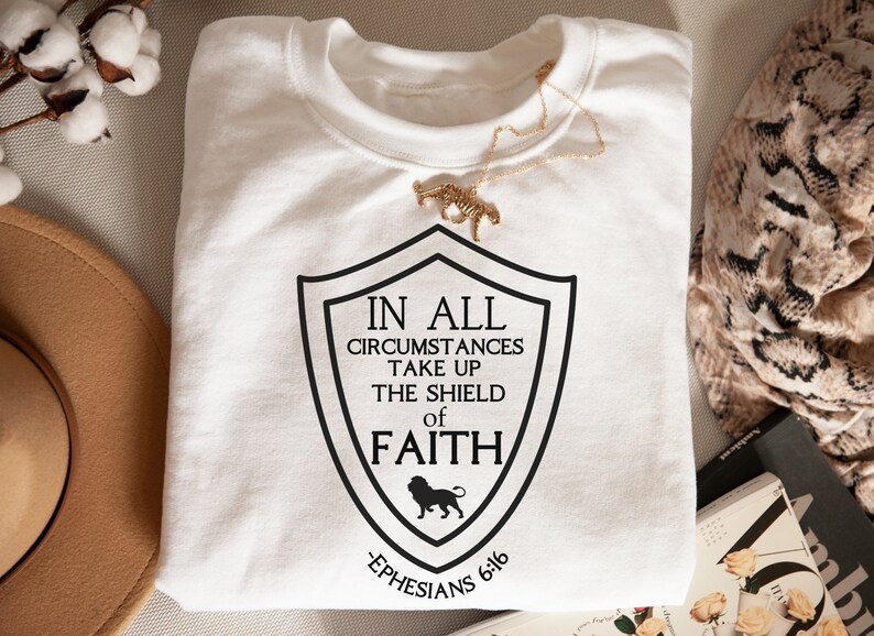 Christian Shirts SVG Shield of Faith SVG Spiritual Warfare - Etsy