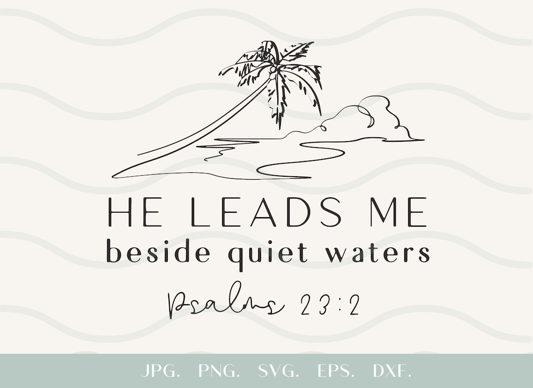 Christian Shirts SVG Psalm 23 PNG Summer Clipart Jesus Wall Art Vinyl ...