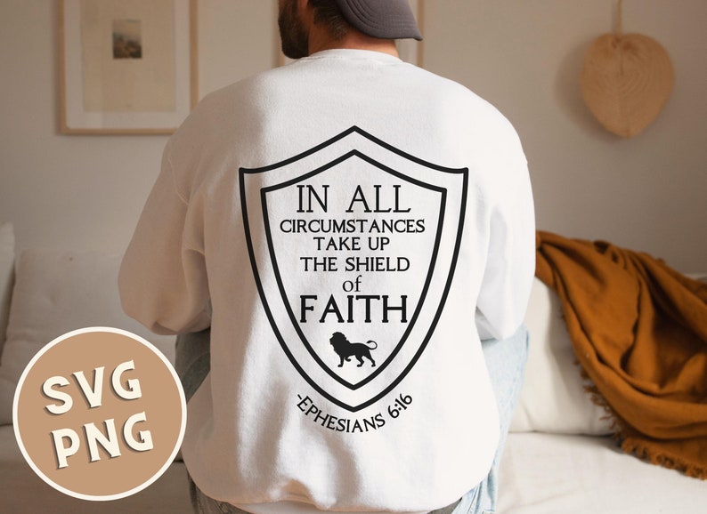 Christian Shirts SVG Shield of Faith SVG Spiritual Warfare - Etsy