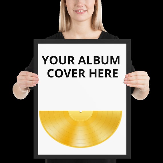 Custom Gold LP Record Plaque Album Cover Design | Etsy