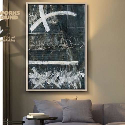 Abstract Black and Gold Foil Wall Art Printable Instant | Etsy