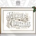 Vintage Merry Christmas Sign Printable Wall Art Antique Print Decor Retro Holiday Greeting ...