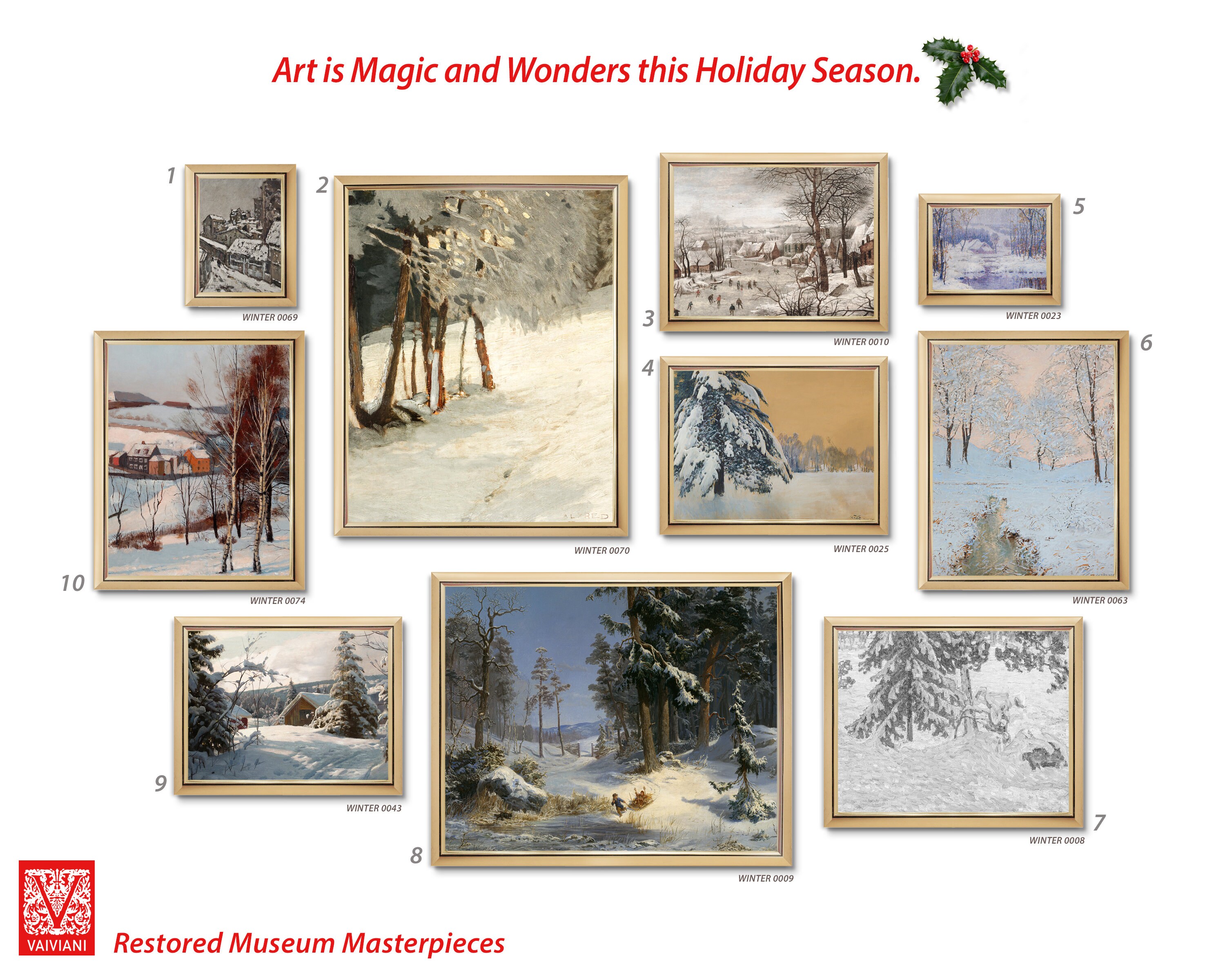 Winter Wonderland Wall Collage Kit Gallery Art Set of 10 Prints ...