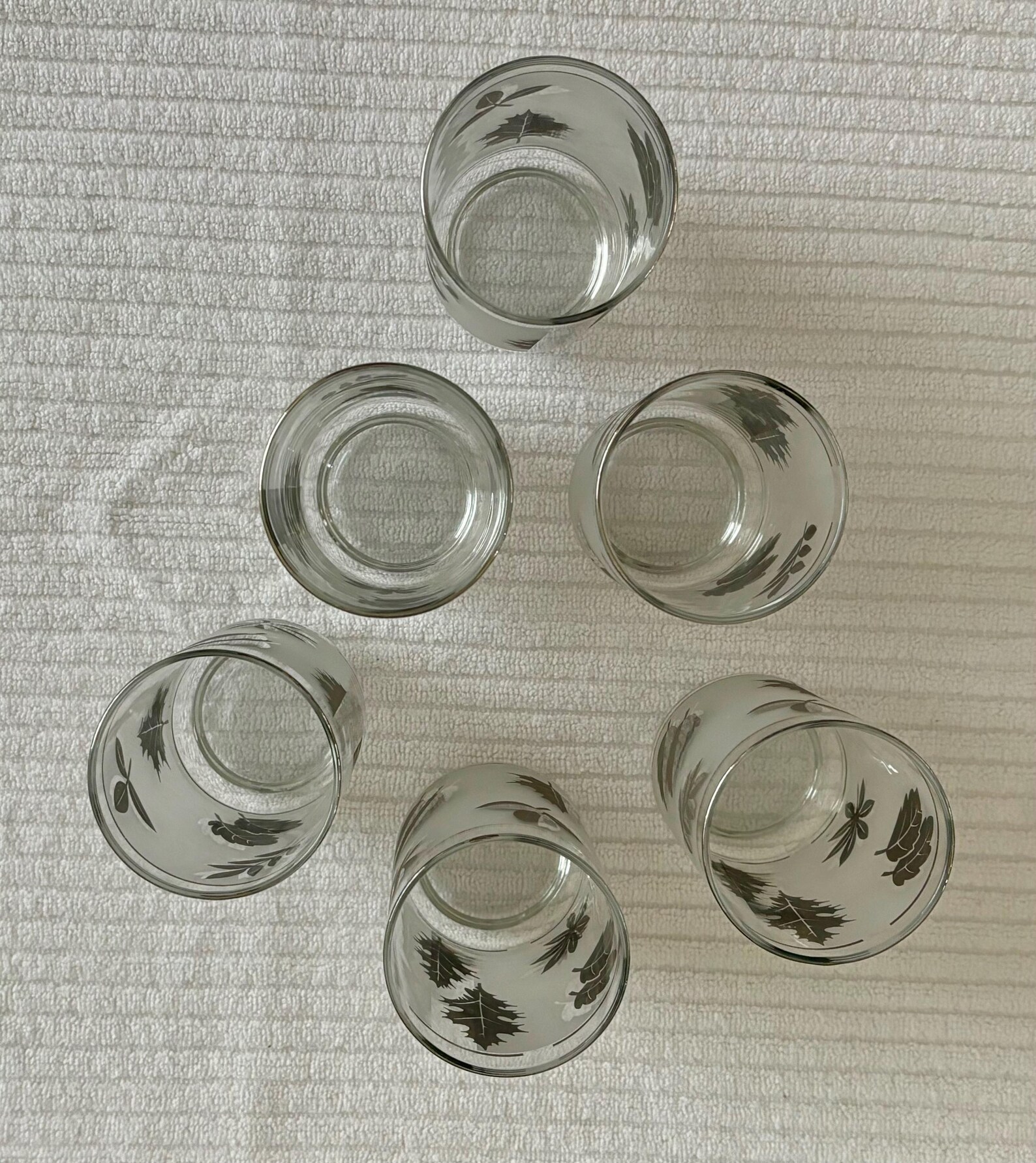 Vintage Libbey Silver Leaf Collection. Early Mid-century Modern, Early ...