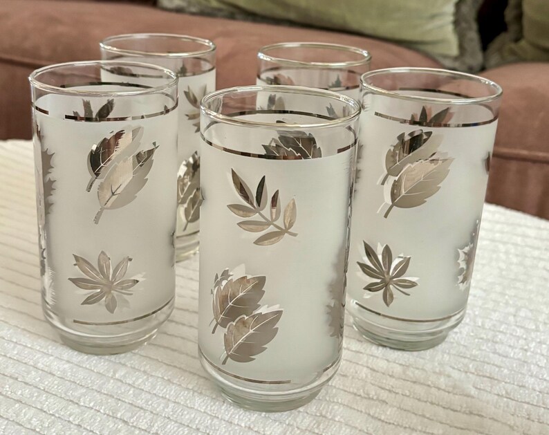 Vintage Libbey Silver Leaf Collection. Early Mid-century Modern, Early ...