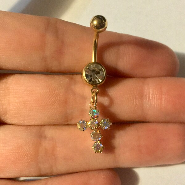 Cross Belly Button - Etsy