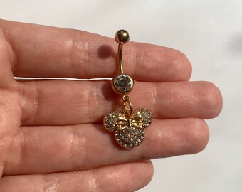 Minnie Mouse Belly Button Ring - Etsy