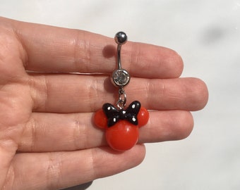 Minnie Mouse Belly Button Ring - Etsy
