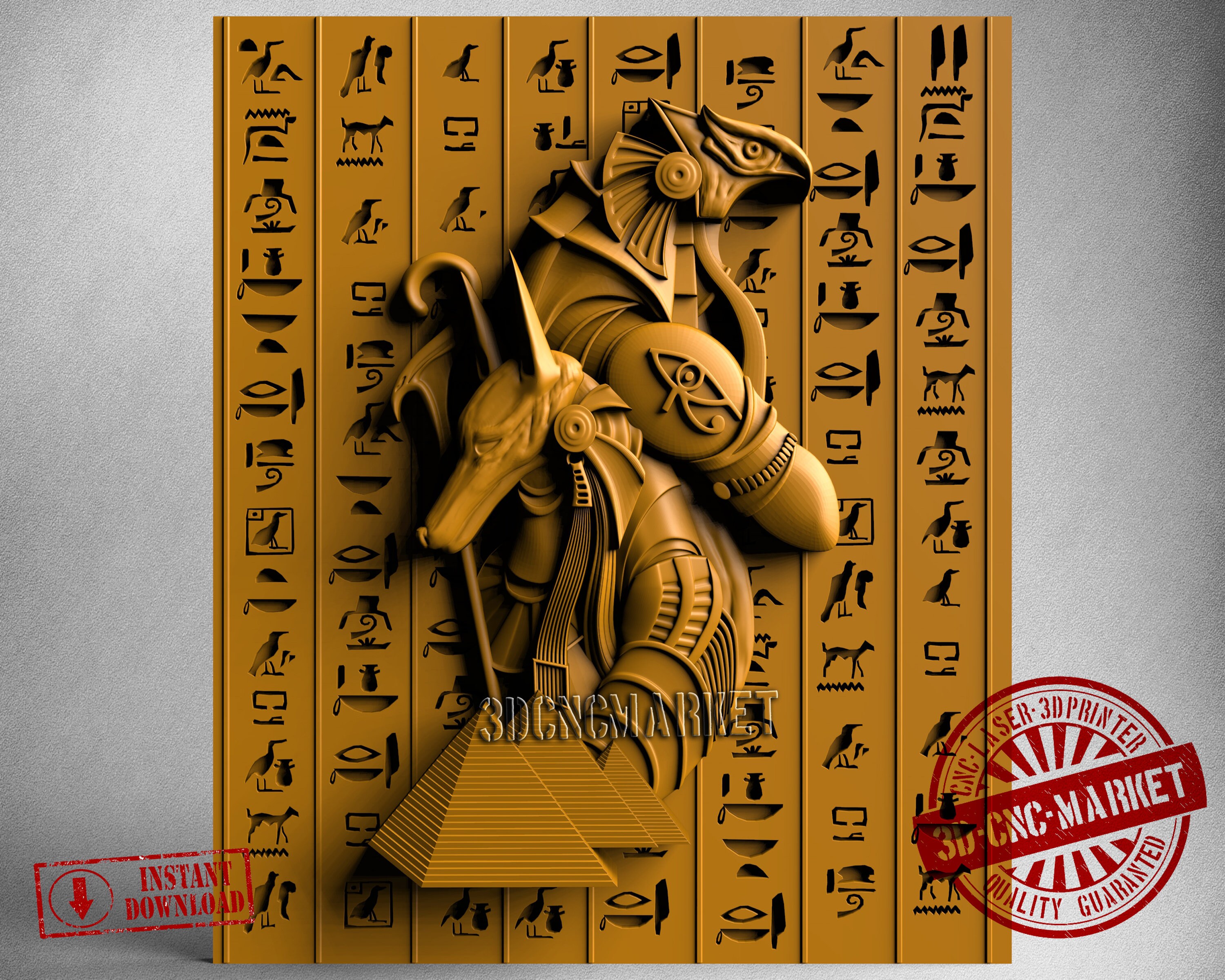 Egyptian God 3D Stl Model 10264 for CNC Router Engraver | Etsy