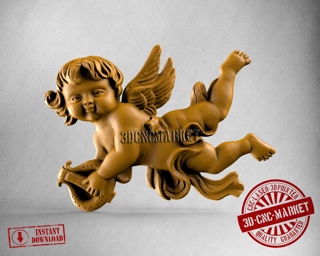Little Angel, 3D Stl Model 2051, for CNC Router Engraver, Carving ...