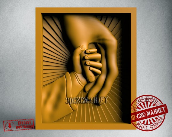 Big Hand Smal Hand 3D Stl Model 10199 for CNC Router | Etsy