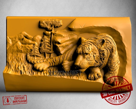 Tiger 3D Stl Model 0563 for CNC Router Engraver Carving - Etsy